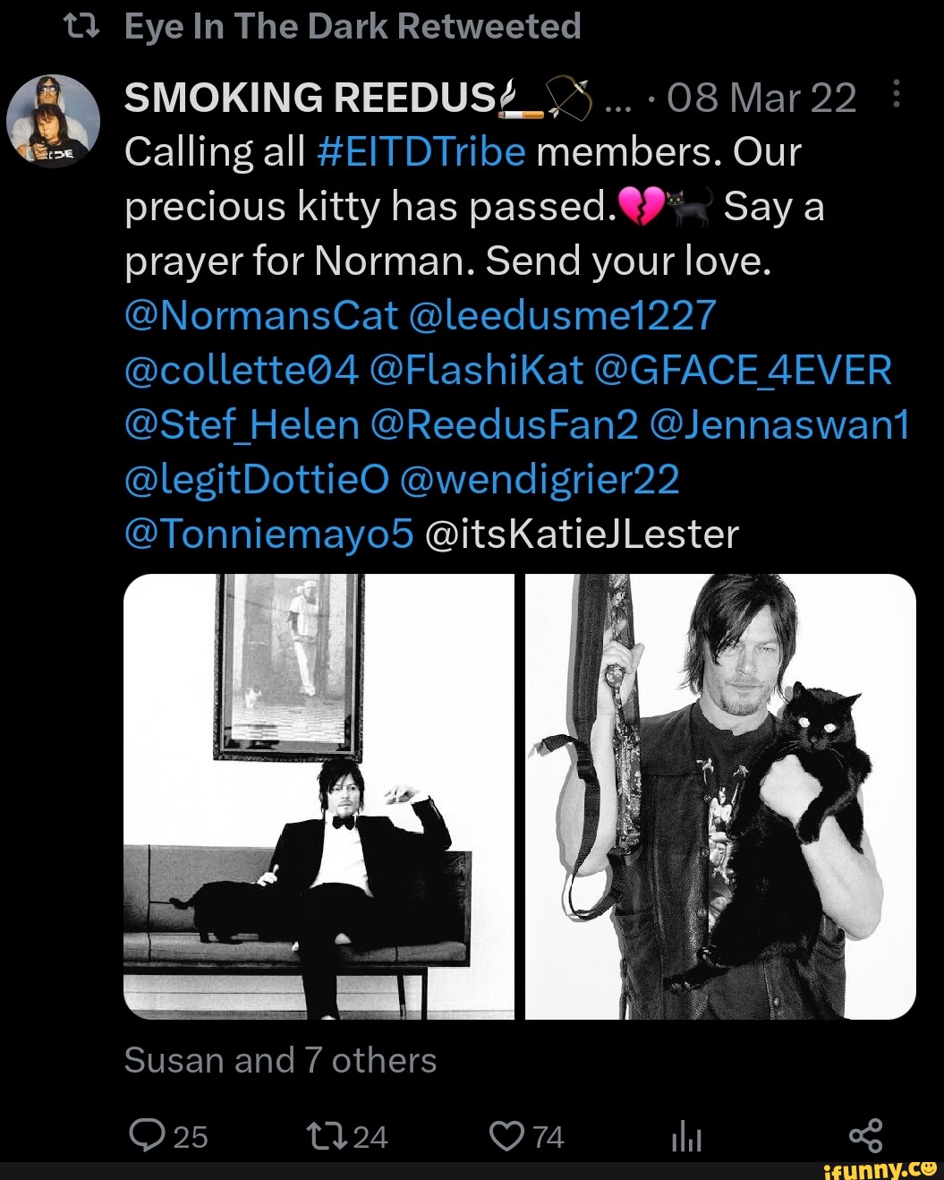 Norman Reedus Cat Eyes In The Dark