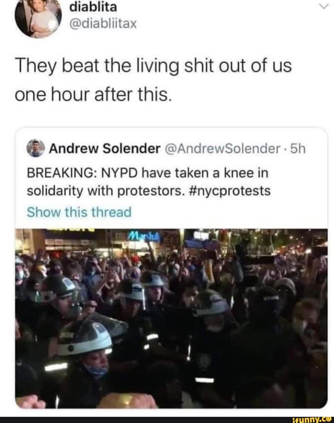 They beat the living shit out of us one hour after this. Andrew ...