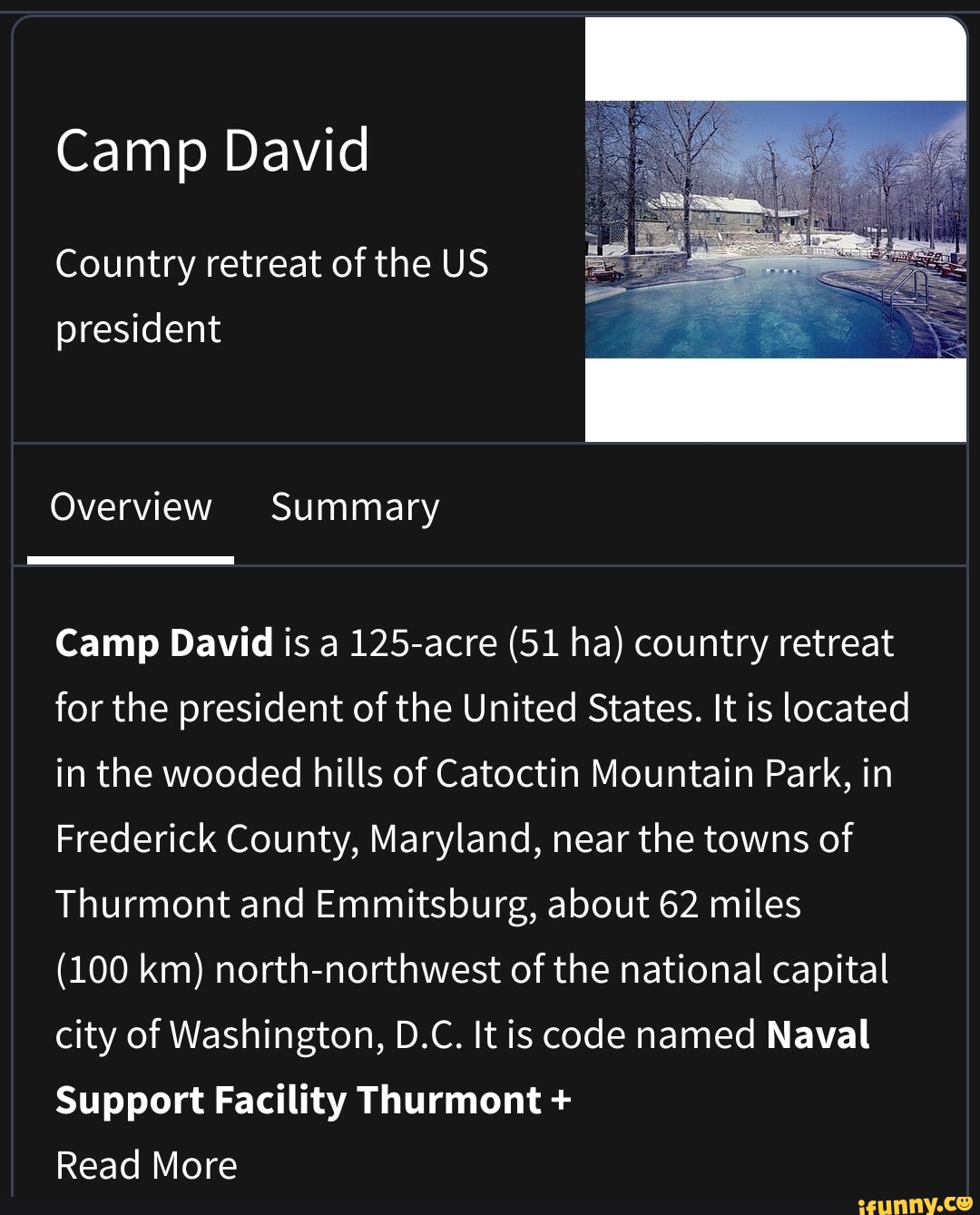 Camp David Country retreat of the US president Overview Summary Camp ...