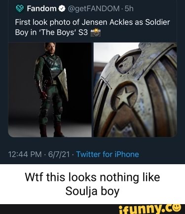 Fandom @ @getFANDOM First look photo of Jensen Ackles as Soldier Boy in ...