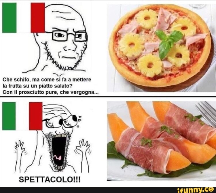 Che schifo, ma come si fa a mettere la frutta su un piatto salato? Con ...