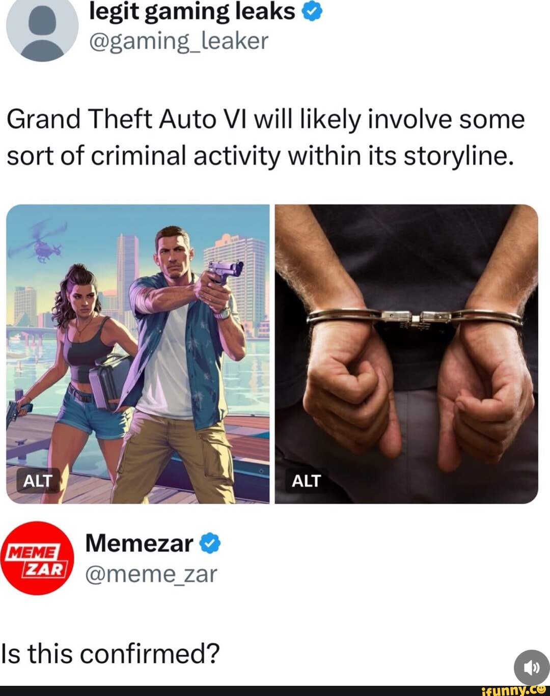 Legit gaming leaks @ @gaming_ leaker Grand Theft Auto VI will likely ...