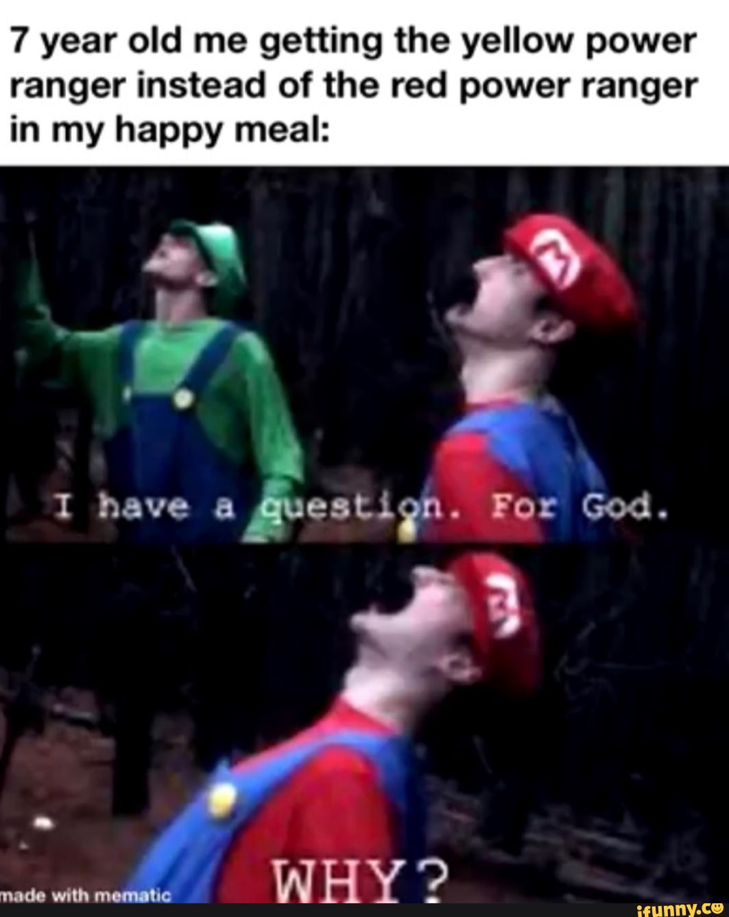 7 year old me getting the yellow power ranger instead of the red power ...