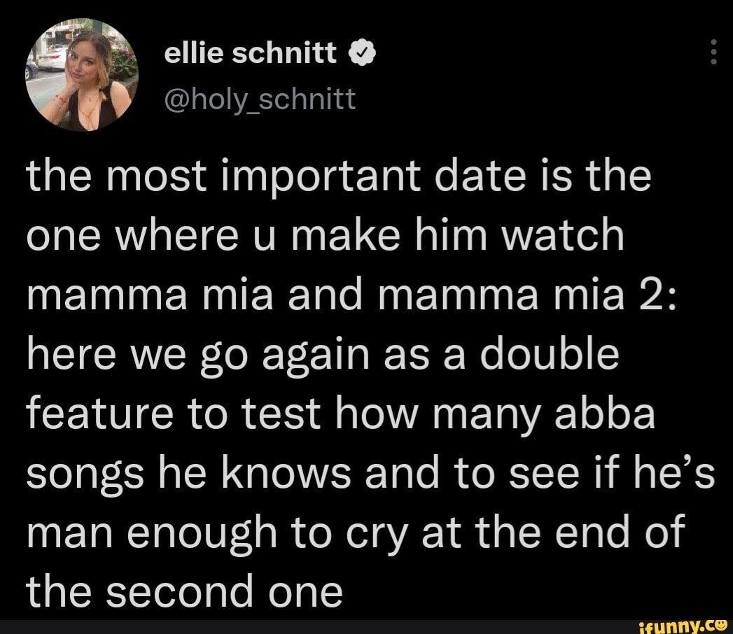 Ellie schnitt @ @holy_schnitt the most important date is the one where ...