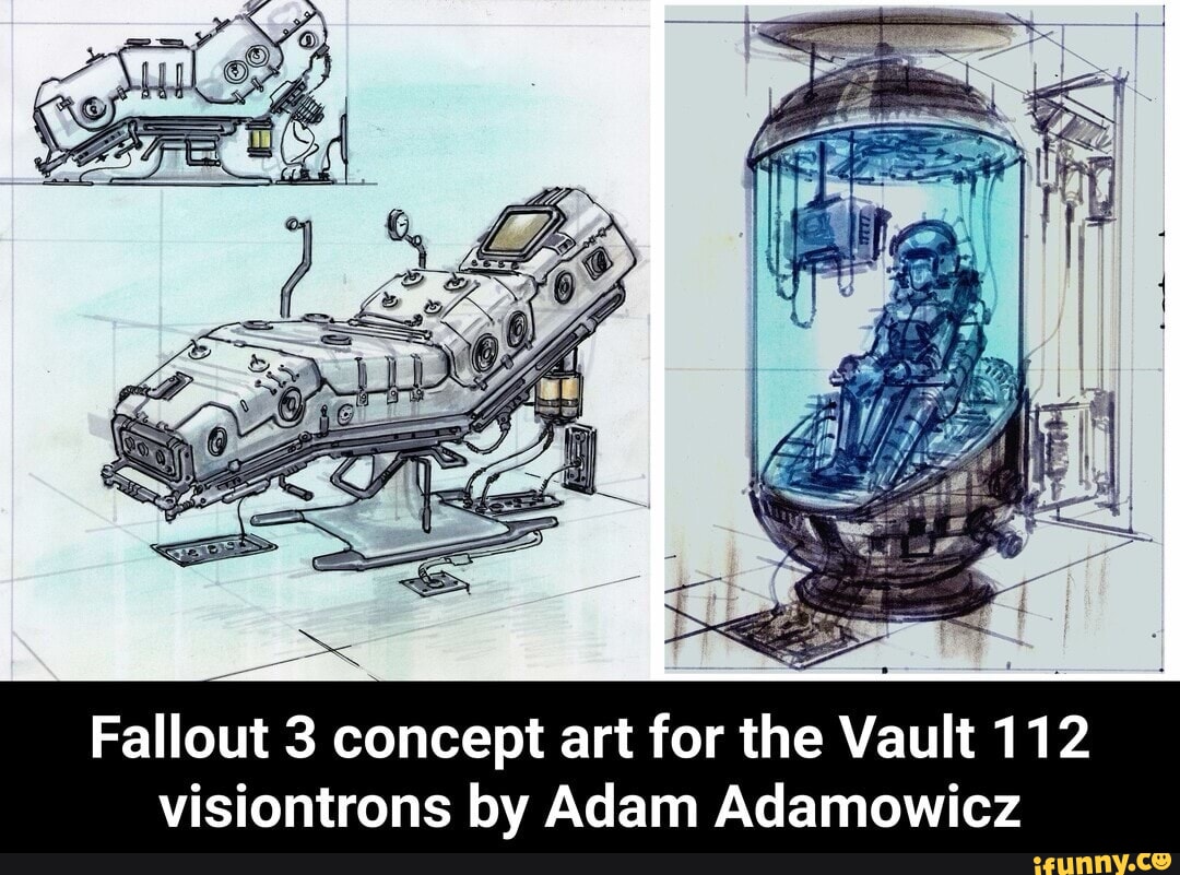 Oe a Fallout 3 concept art for the Vault 112 visiontrons by Adam ...