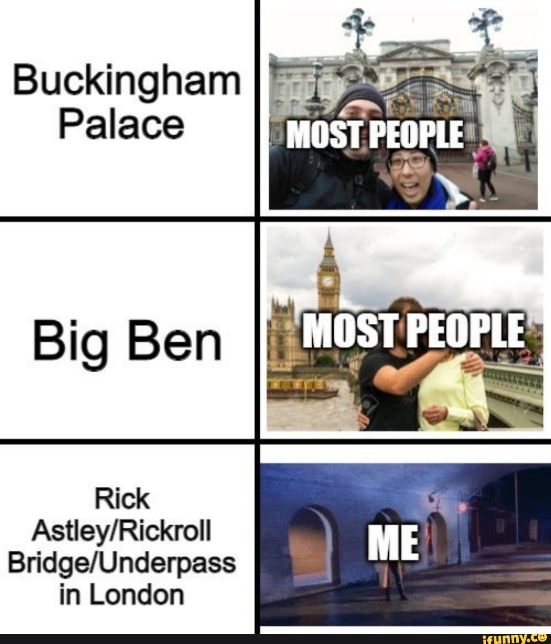 Buckingham Palace MOST PEOPLE Big Ben Rick in London - iFunny