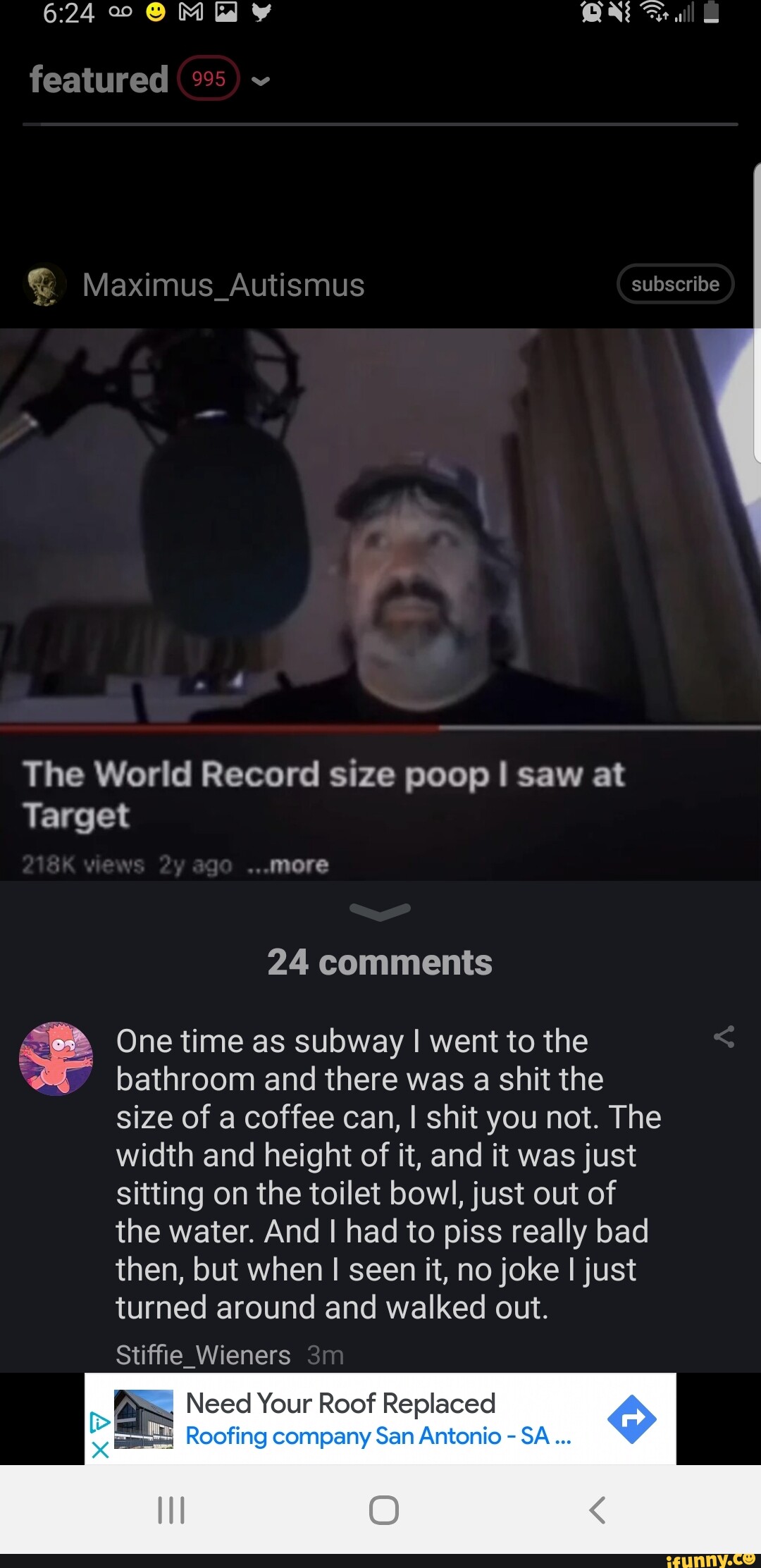 OM 995 Maximus_Autismus subscribe The World Record size poop I saw at ...