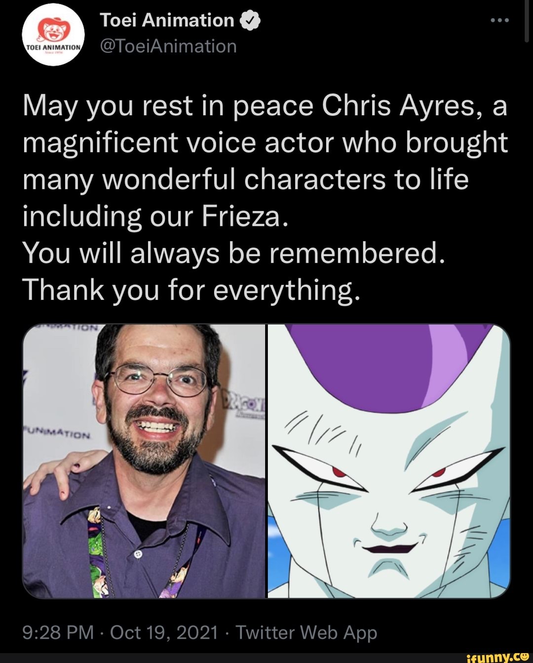 Toei Animation Animation @loeiAnimation May you rest in peace Chris ...