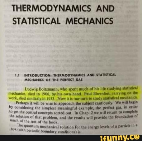 THERMODYNAMICS AND STATISTICAL MECHANICS INTRODUCTION: THERMODYNAMICS ...