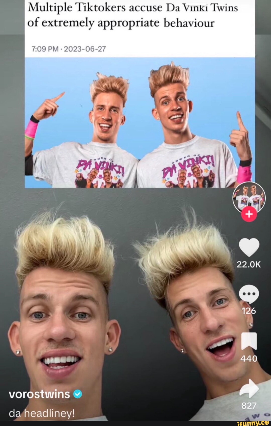 Multiple Tiktokers accuse Da Vinki Twins of extremely appropriate behaviour PM 2023-06-27 ...