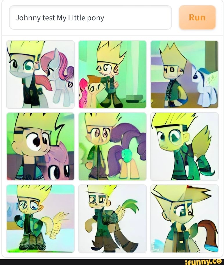 Johnny test My Little pony Run - iFunny