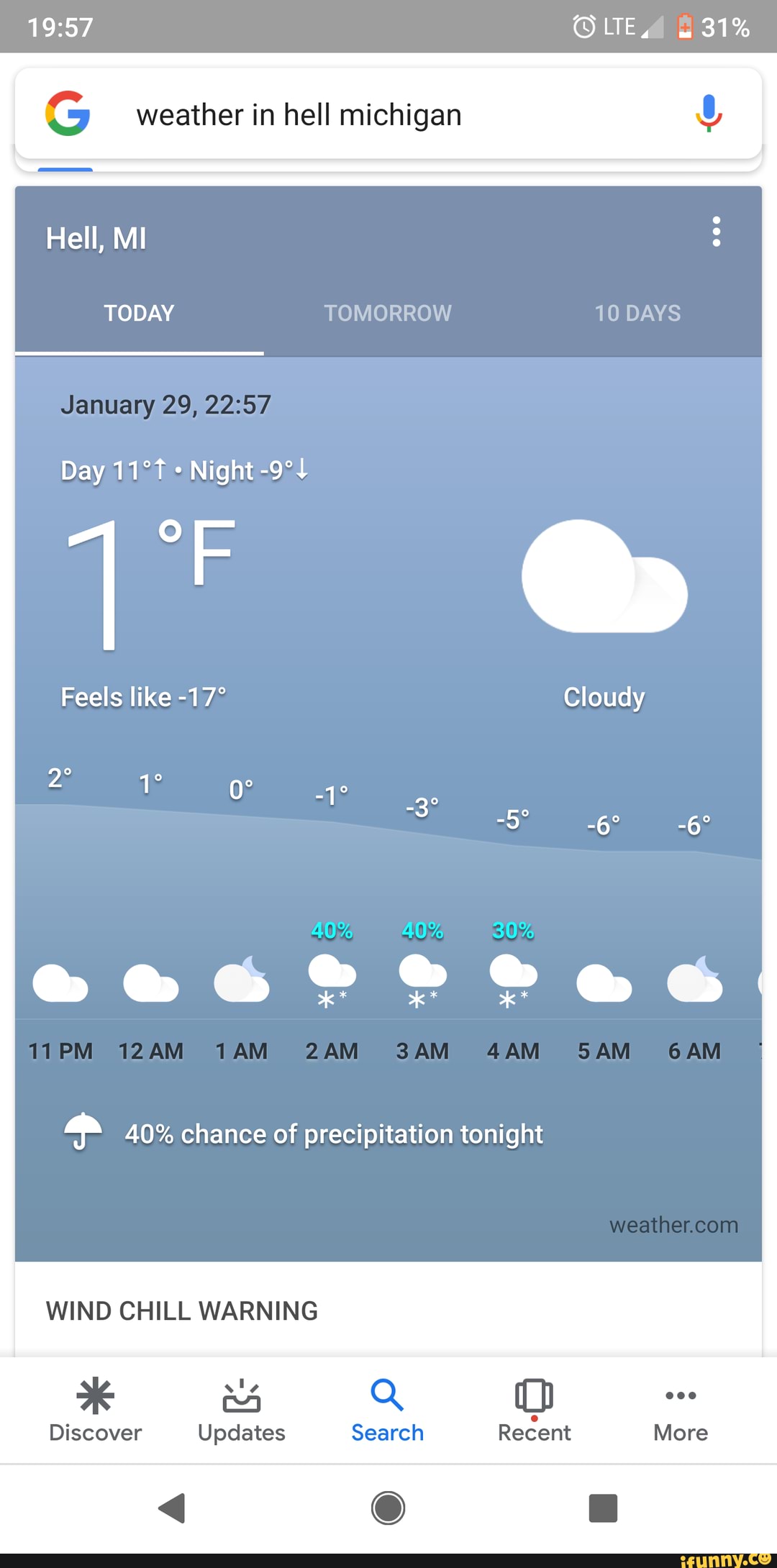 Hell has frozen over - 31% weather in hell michigan Hell, MI TODAY ...