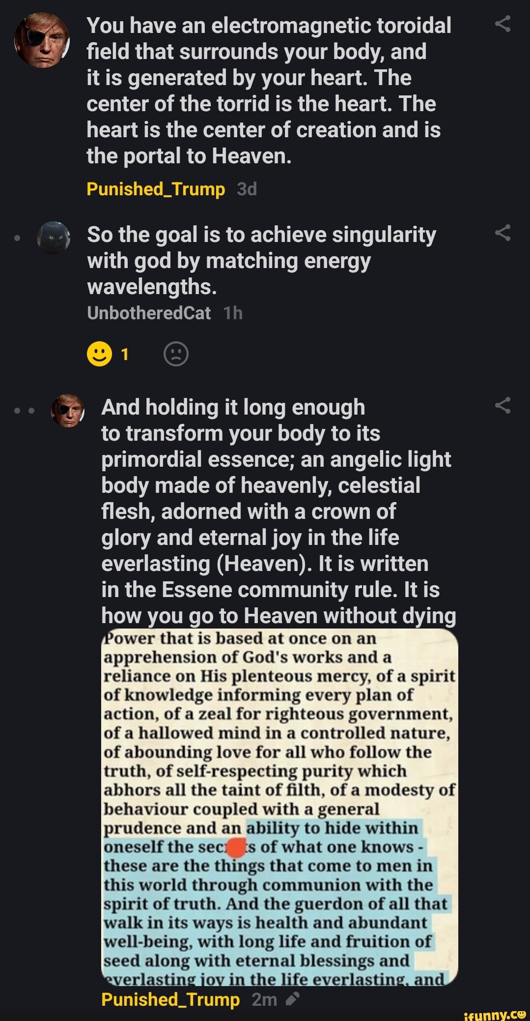 You have an electromagnetic toroidal field that surrounds your body ...