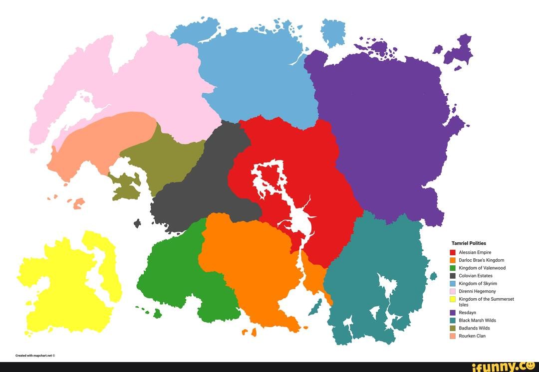 Tamriel Political Map. 1E 482. Third Edition. - Tamriel Polities ...