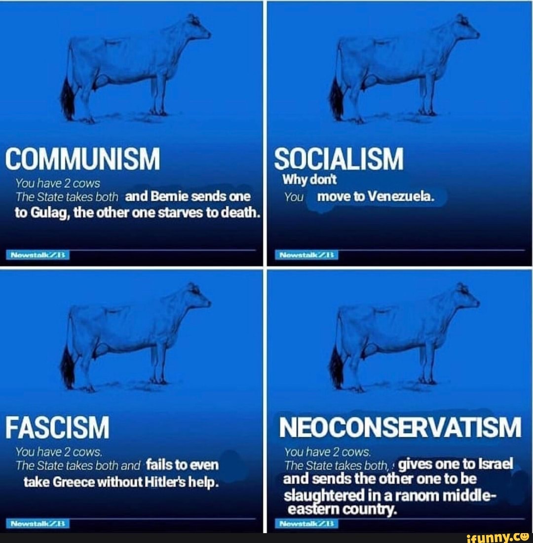 You have 2 cows The State takes both and Bemie sends one You move to ...