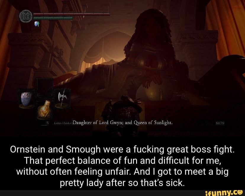 Daughter Of Lord Gwyn And Queen Of Sunlight Ornstein And Smough Were