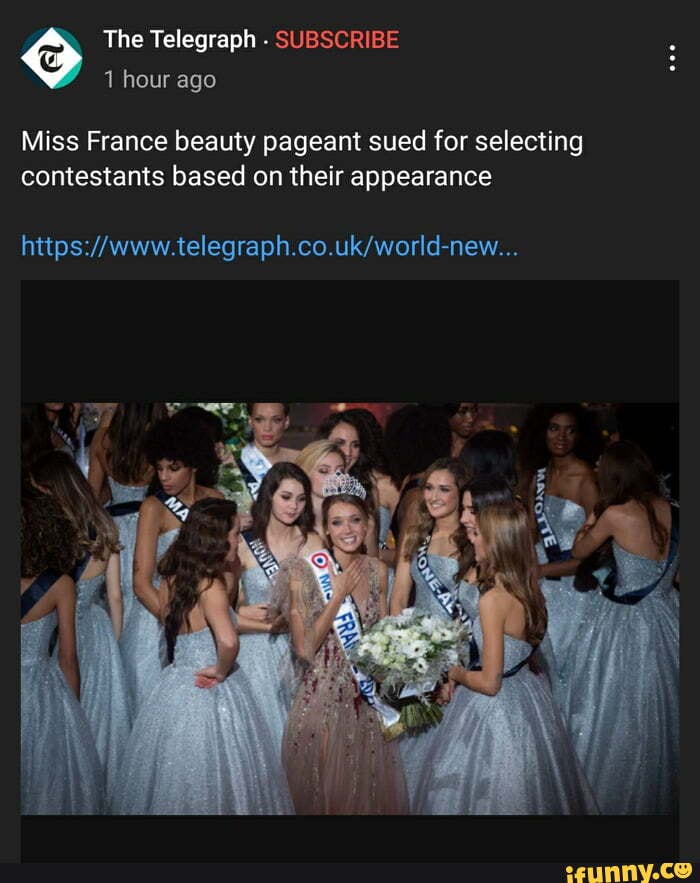 The Telegraph - SUBSCRIBE hour ago Miss France beauty pageant sued for ...