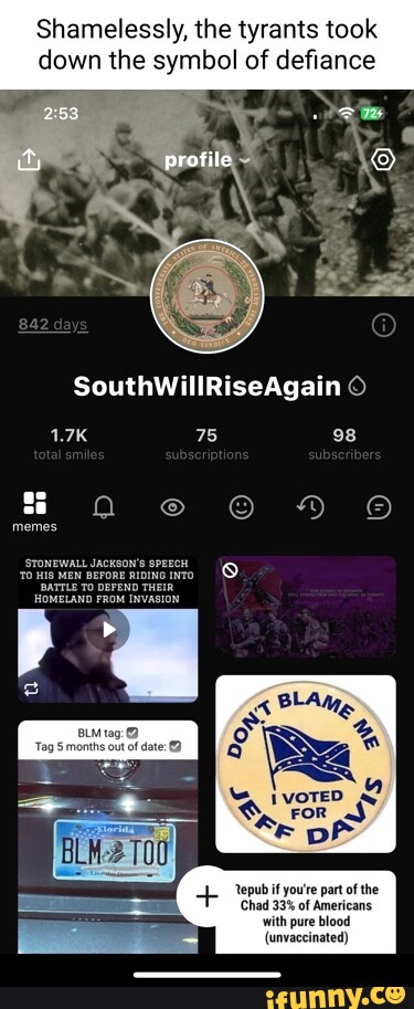 Shamelessly, the tyrants took down the symbol of defiance profile ...