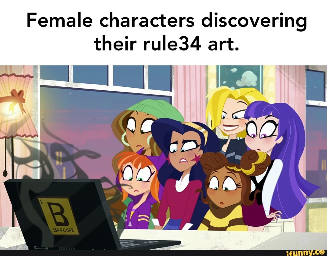 Female characters discovering their rule34 art. - iFunny