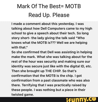 Mark Of The Best= MOTB Read Up. Please I made a comment about this ...