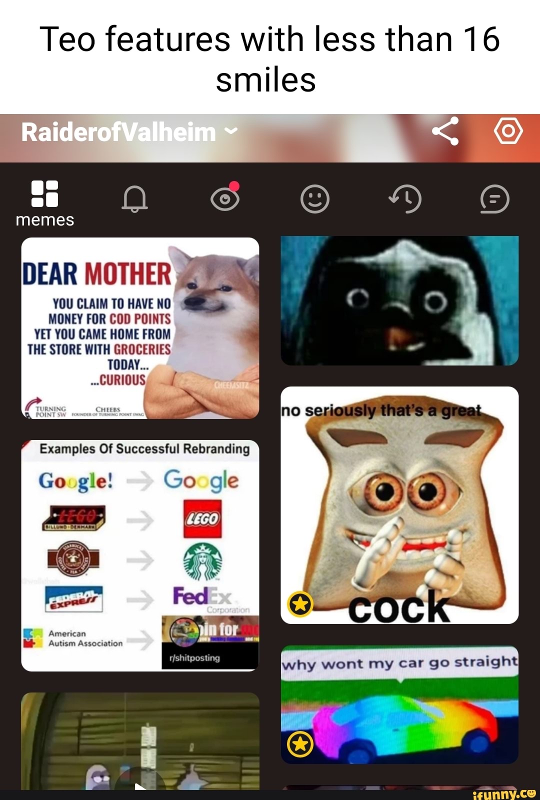 Teo features with less than 16 smiles RaiderofValheim memes YOU CLAIM ...