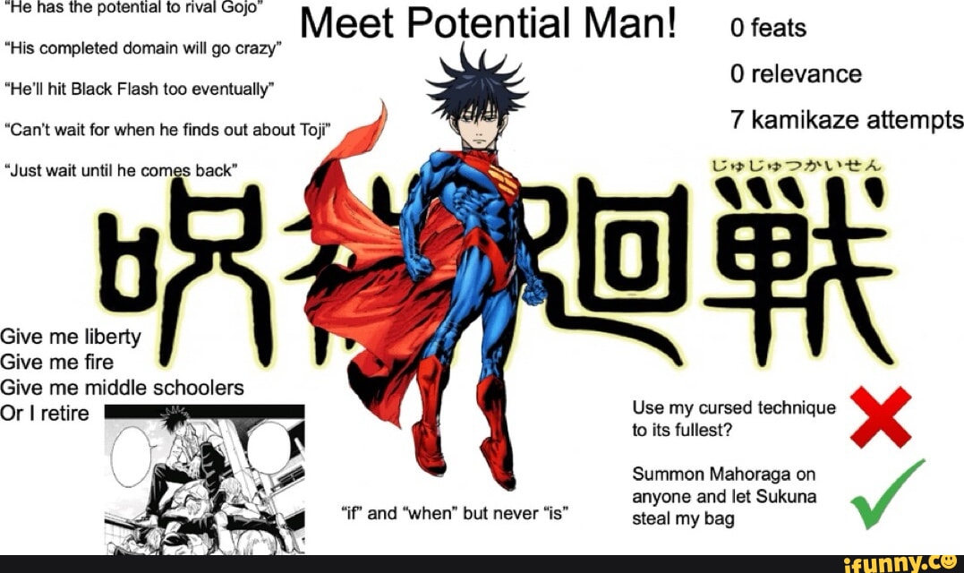 "He has the potential to rival Gojo" Meet Potential Man! o feats "His ...