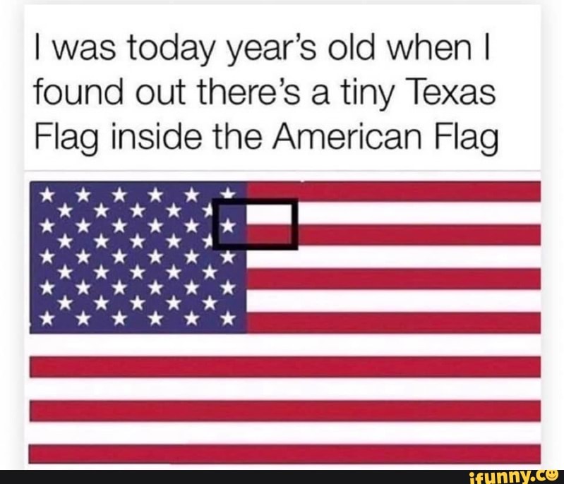 I was today year’s old when I found out there’s a tiny Texas Flag ...