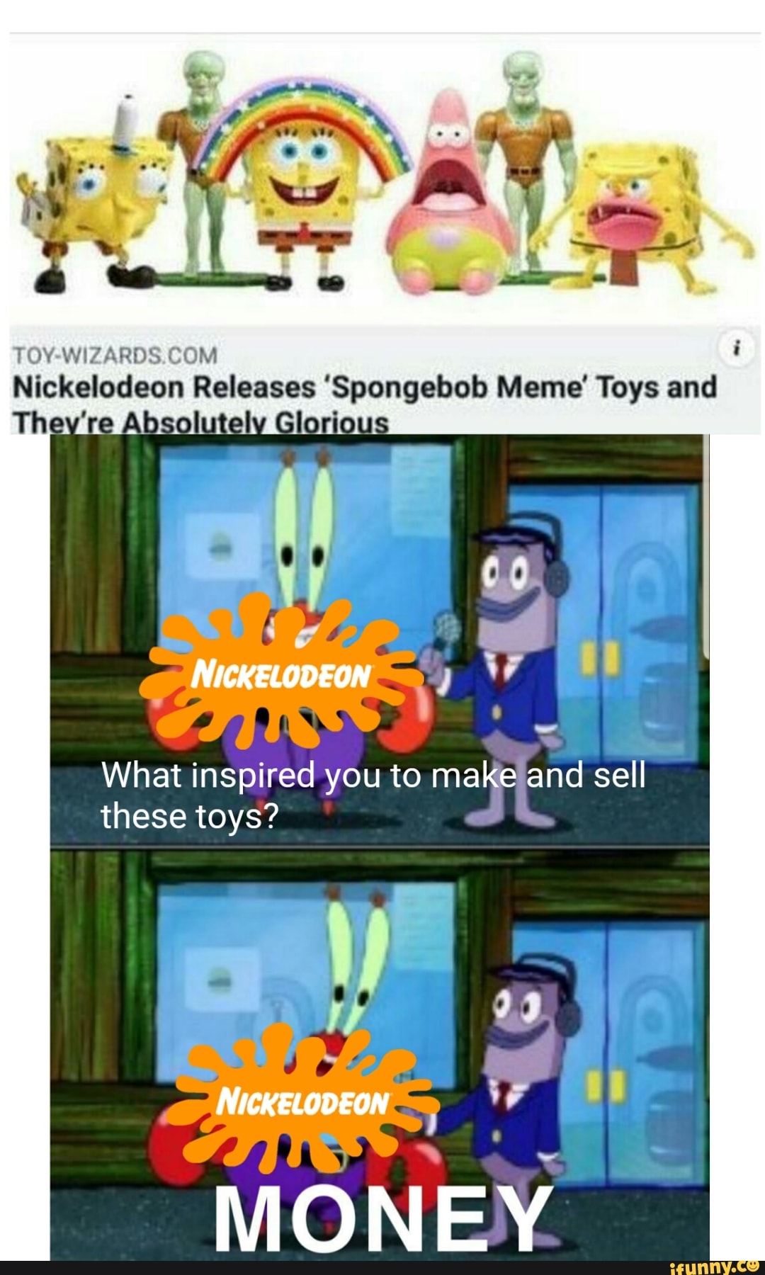TOY-WIZARDS.COM Nickelodeon Releases 'Spongebob Meme' Toys and They're ...