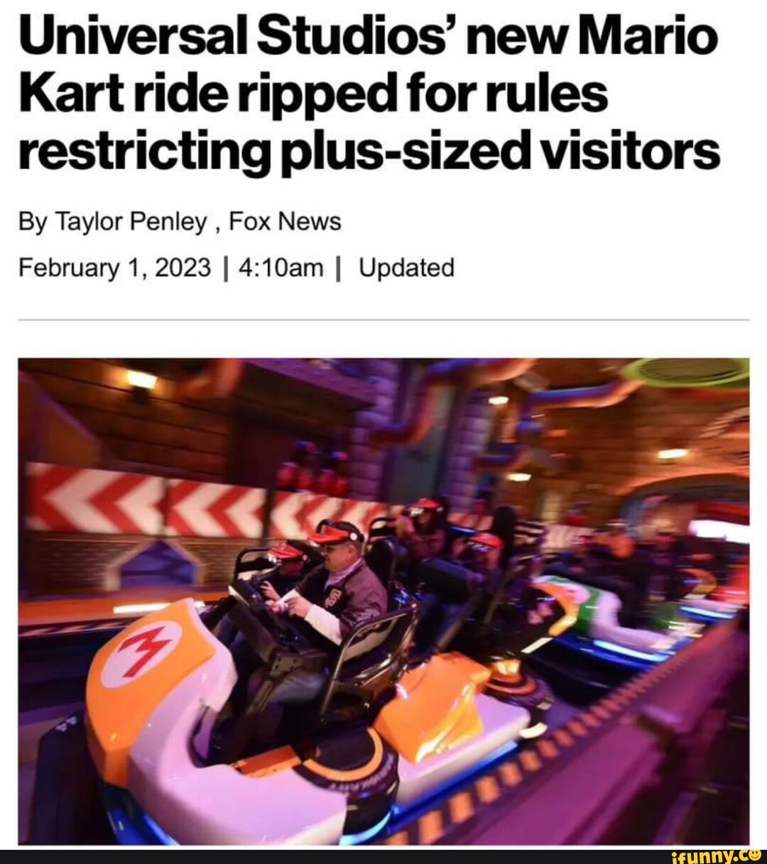 Universal Studios' new Mario Kart ride ripped for rules restricting ...