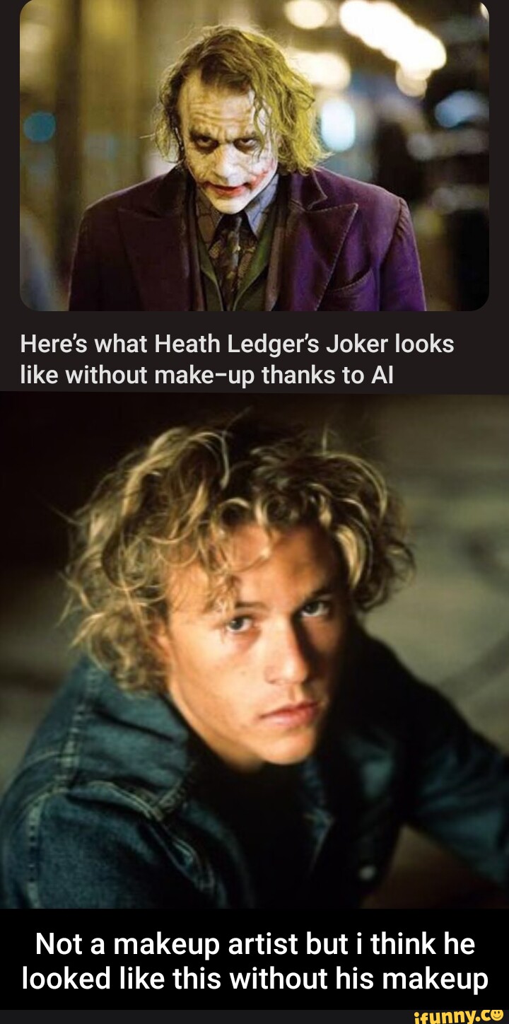 Here's what Heath Ledger's Joker looks like without make-up thanks to ...