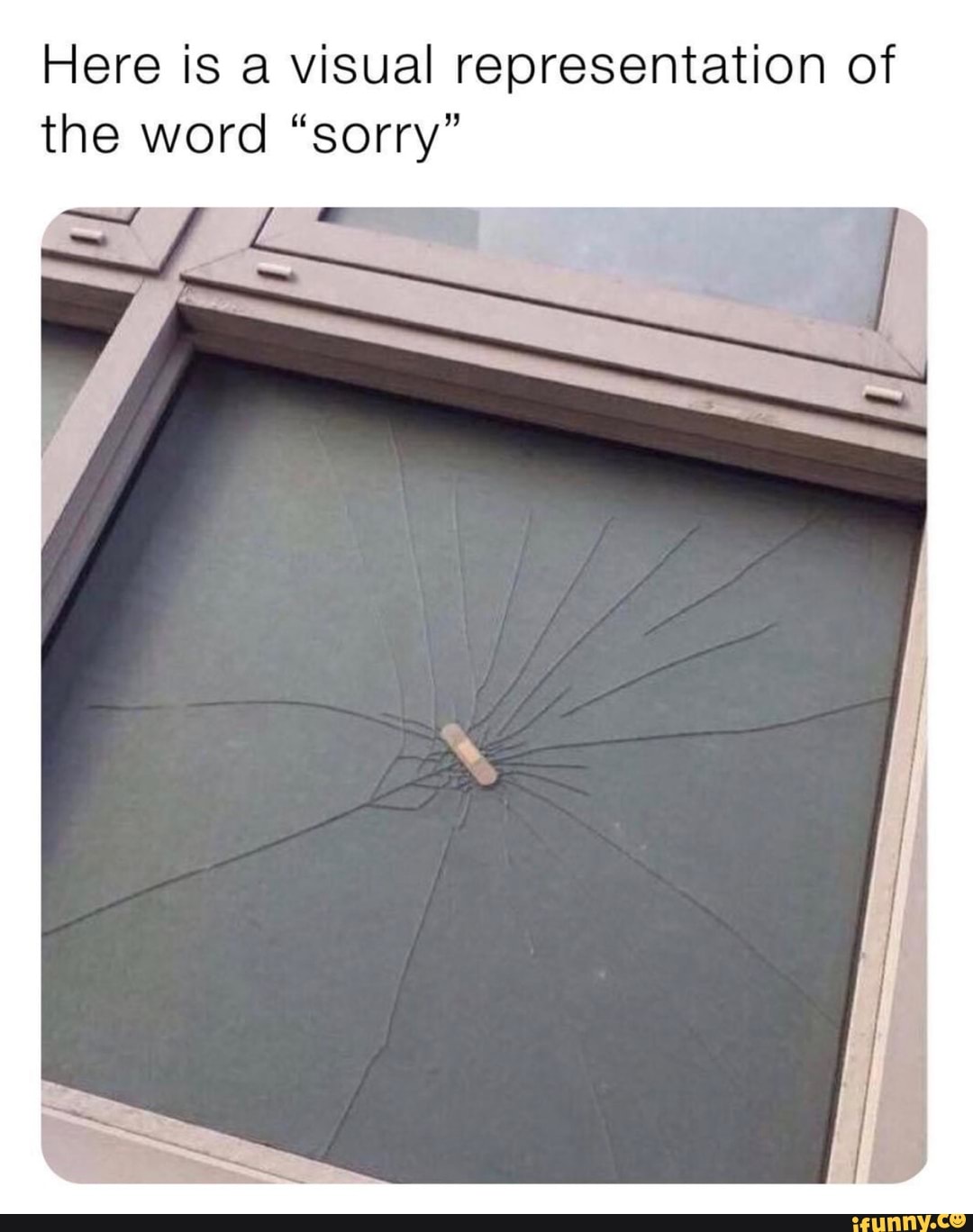 Here is a viSual representation of the word "sorry" SS - iFunny