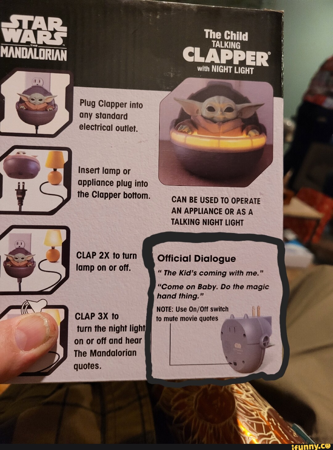 Plug Clapper into any standard electrical outlet. Insert lamp or ...