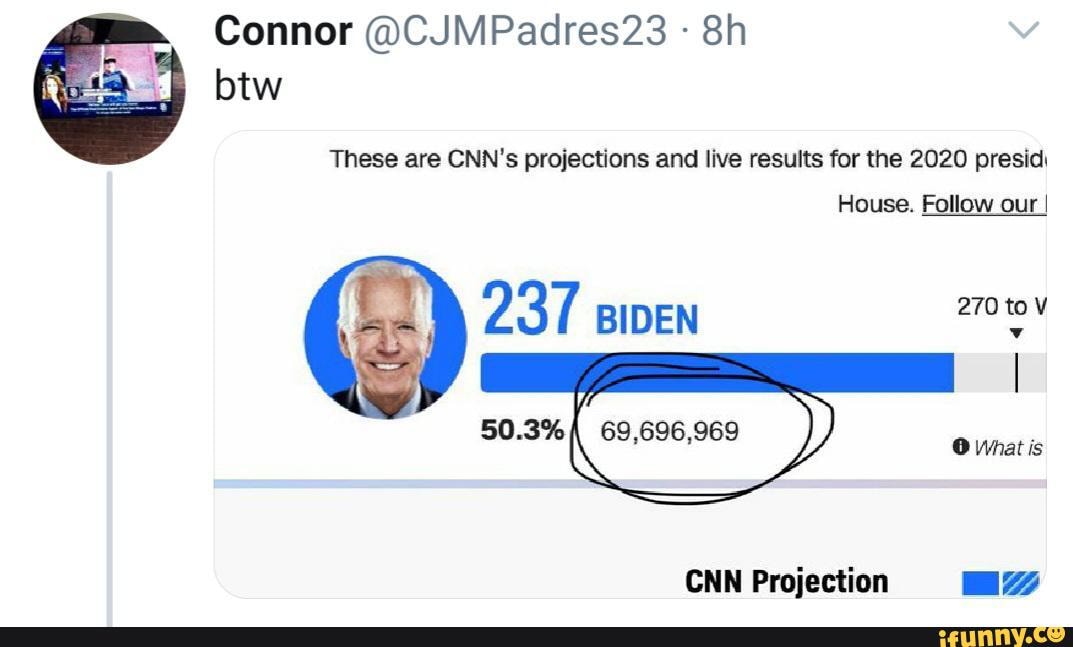 Connor @CJMPadres23 btw These are CNN's projections and live results ...