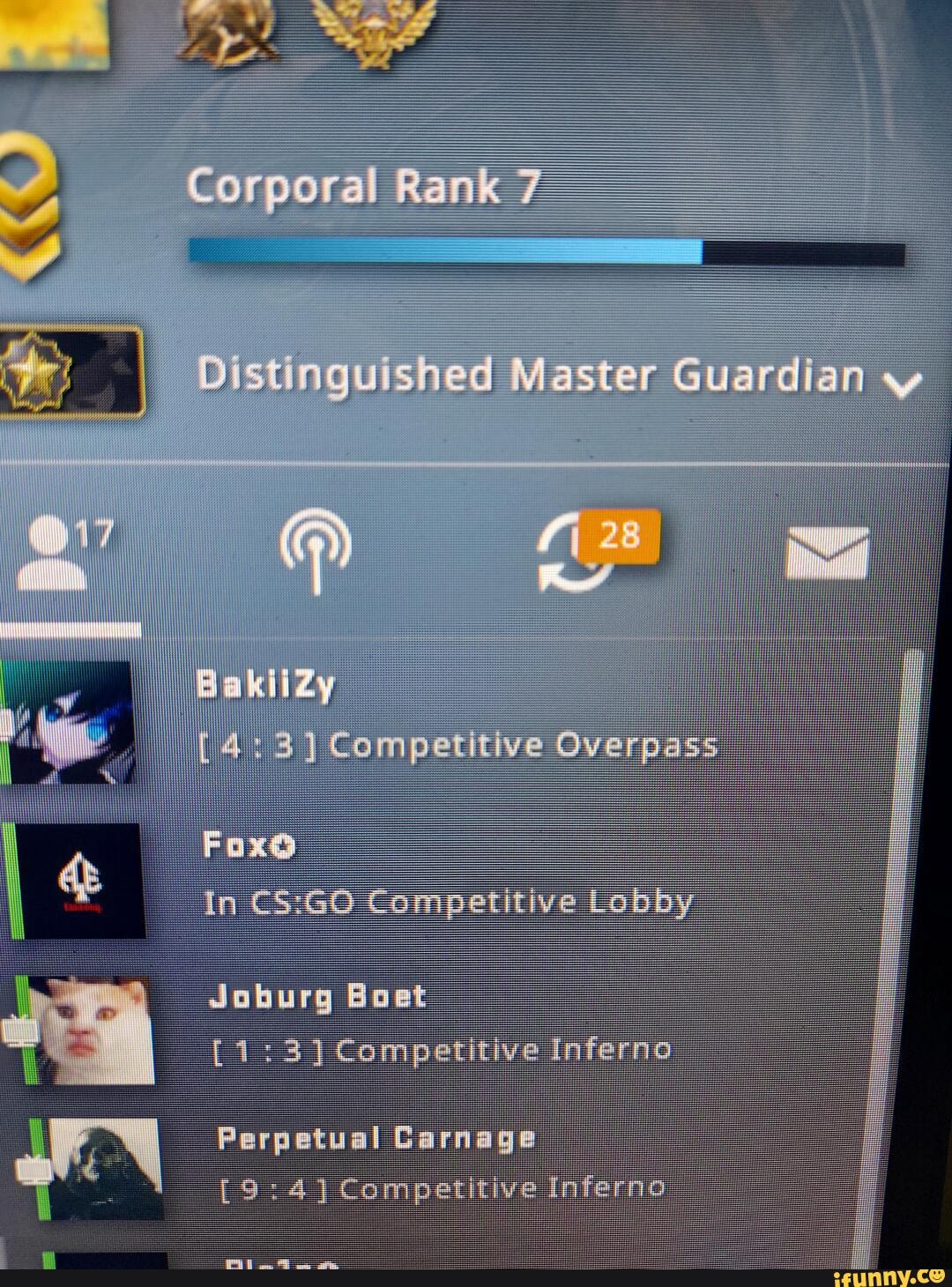 Distinguished Master Guardian In Competitive Lobby daburg Bast ...