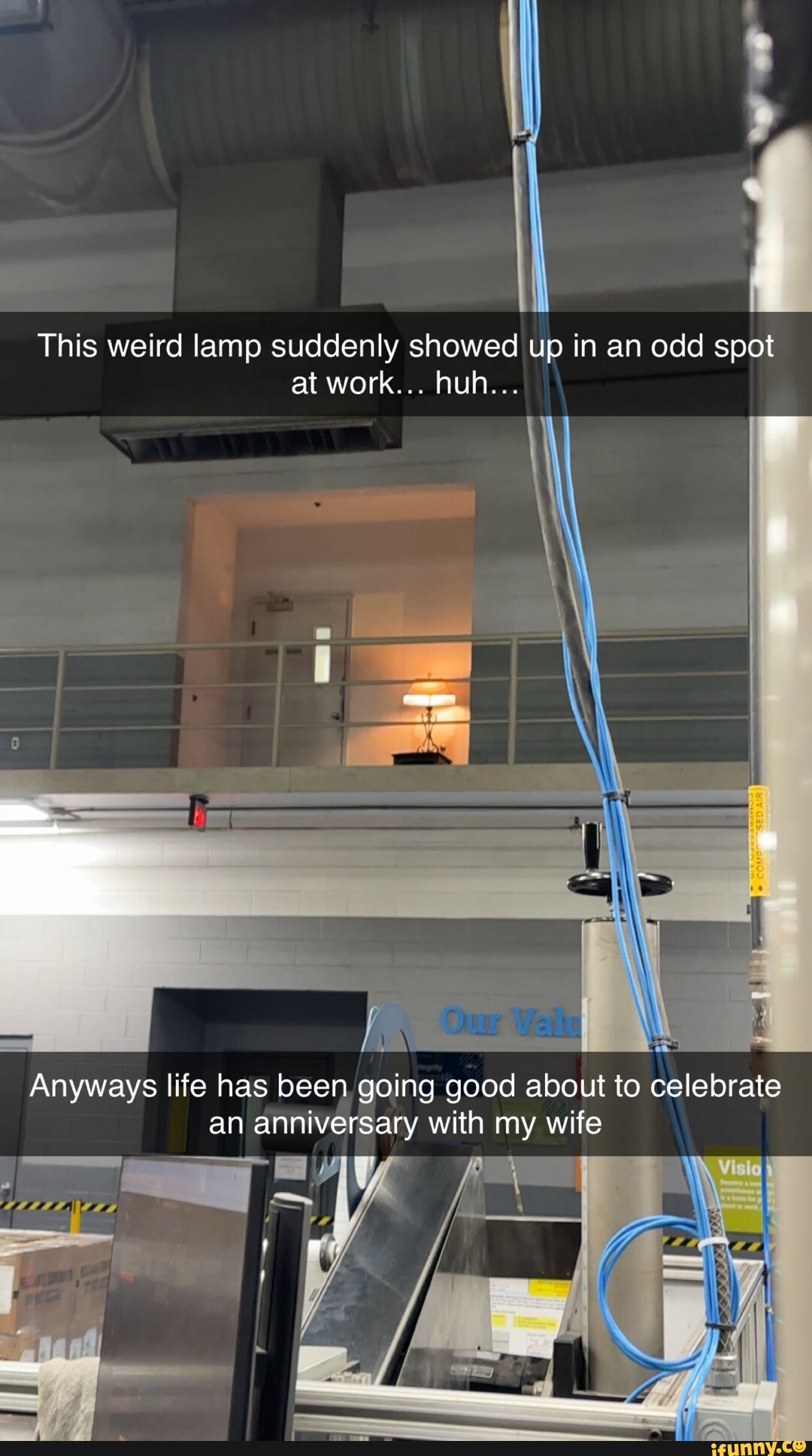 This weird lamp suddenly showed up in an odd spot at work... huh... it ...