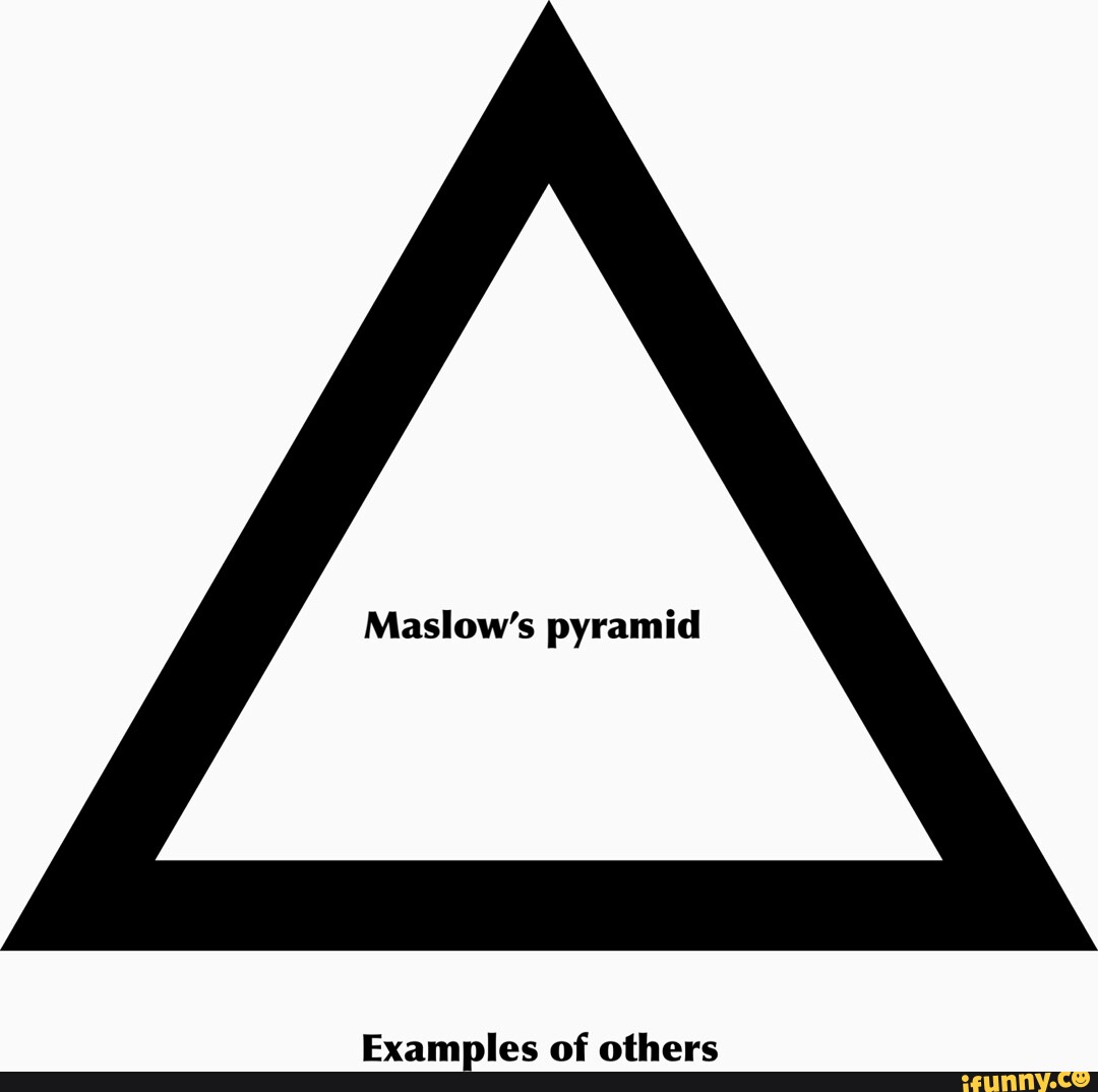 Maslow's pyramid Examples of others - iFunny