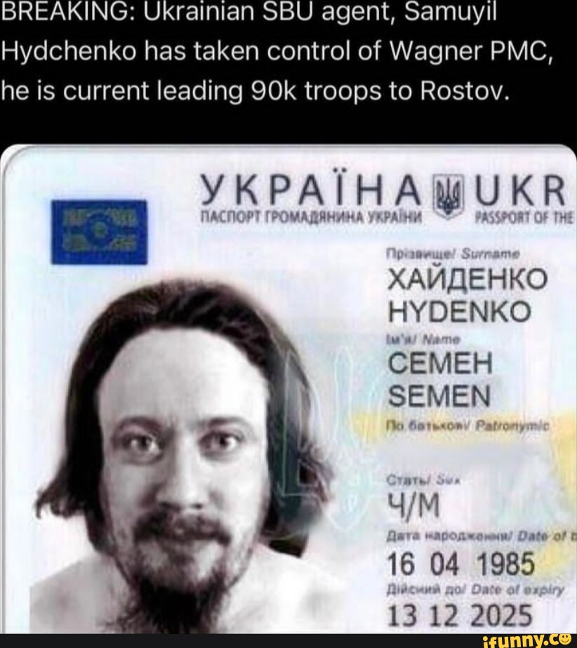 BREAKING: Ukrainian SBU agent, amuyl Hydchenko has taken control of ...