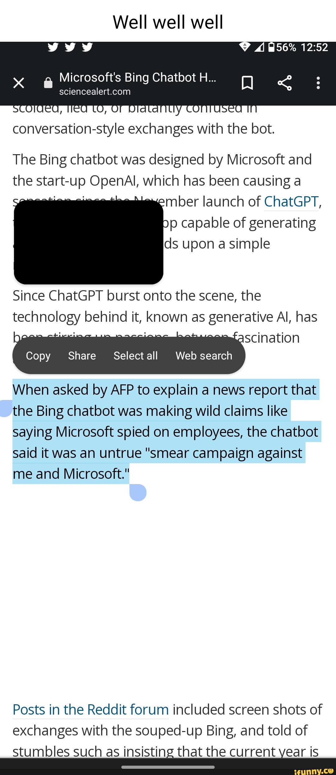 Well well well Microsoft's Bing Chatbot H.... conversation-style ...