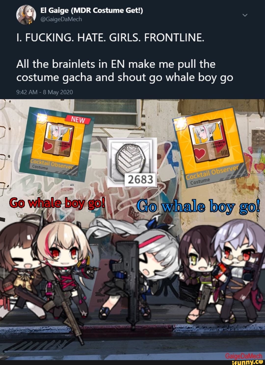 (13) El Gaige (MDR Costume Get!) I. FUCKING. HATE. GIRLS. FRONTLINE. All the brainlets in EN ...