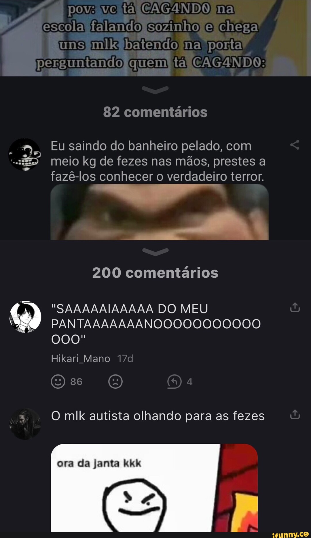 Pov Tá Cagando Na Escola Falando Cotinho Chega Uns Milk Batendo Na