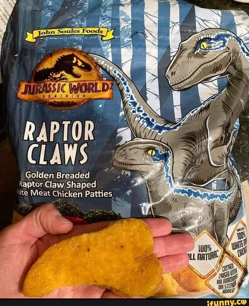 RAPTOR CLAWS Golden Breaded Xaptor lite Meat Chicken Patties, - iFunny