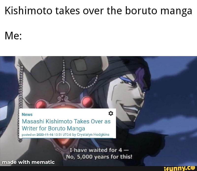 Kishimoto takes over the boruto manga Me: iMesashi Kishimeto Takes Over ...