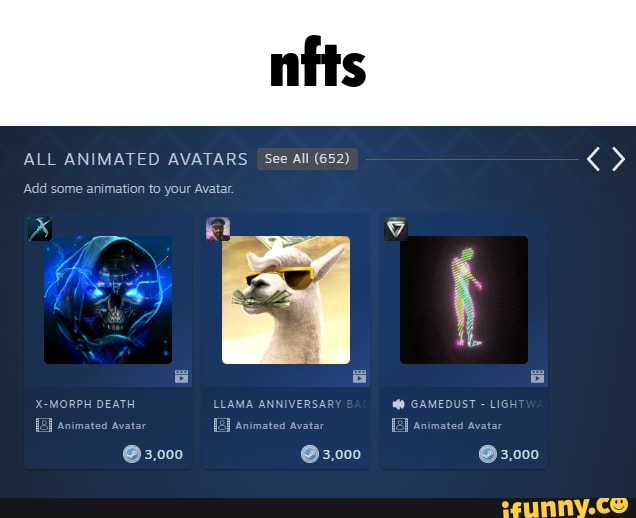 ALL ANIMATED AVATARS See All (652) 'Add some animation to your Avatar ...