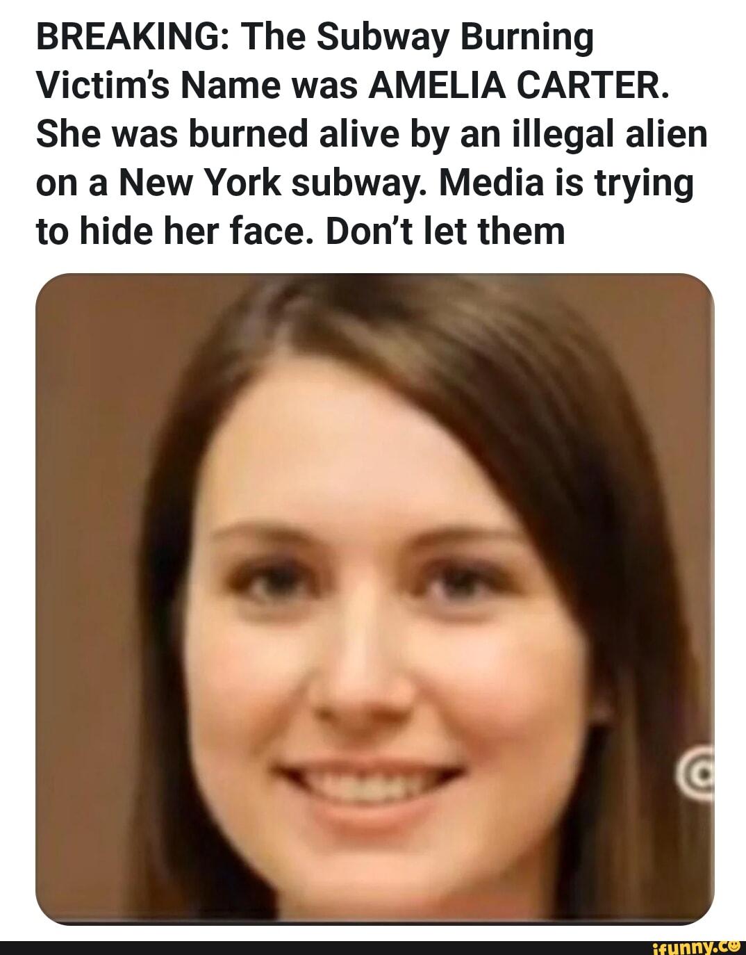 BREAKING: The Subway Burning Victims Name was AMELIA CARTER. She was ...