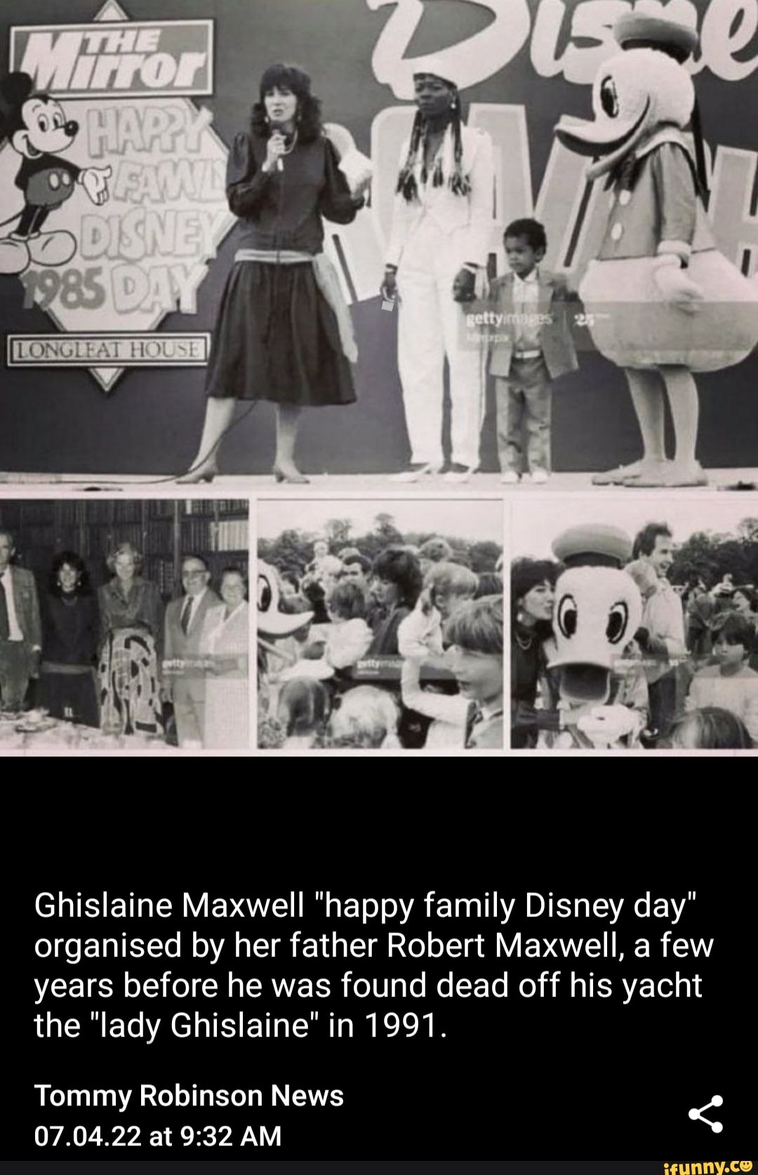Ghislaine Maxwell "happy family Disney day" organised by her father ...