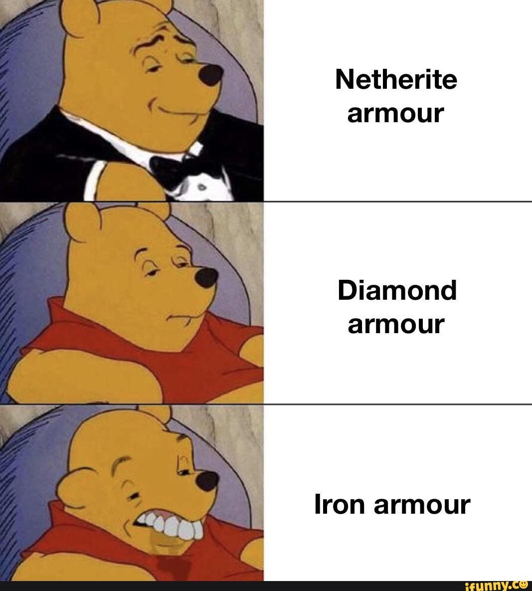 Netherite armour Diamond armour - iFunny