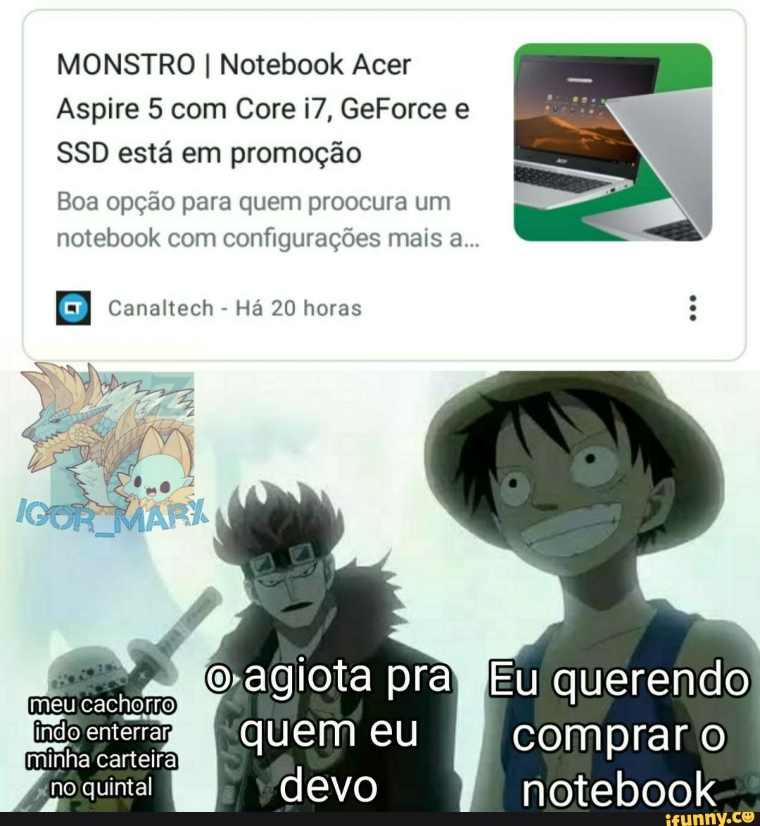 MONSTRO I Notebook Acer Aspire 5 com Core GeForce e SSD está em ...