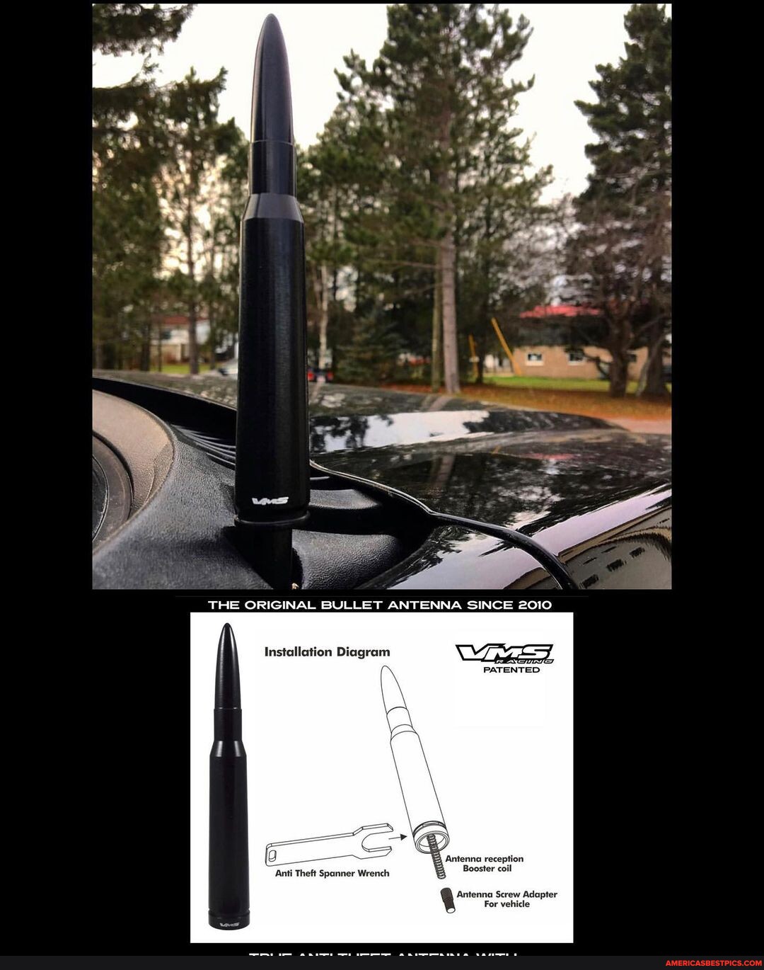 AS THE ORIGINAL BULLET ANTENNA SINCE 2010 Installation Diagram PATENTED ...
