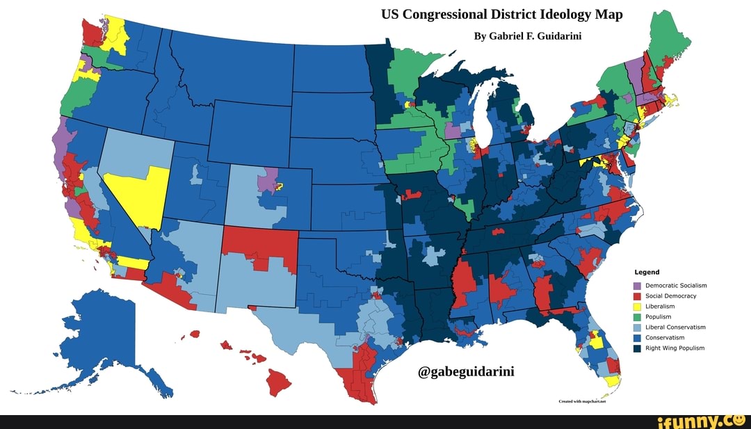 US Congressional District Ideology Map By Gabriel F. Guidarini ...