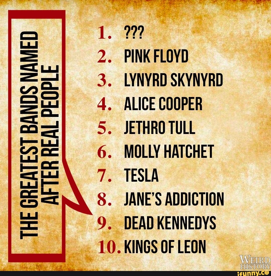 22? . PINK FLOYD . LYNYRD SKYNYRD . ALICE COOPER JETHRO TULL MOLLY ...